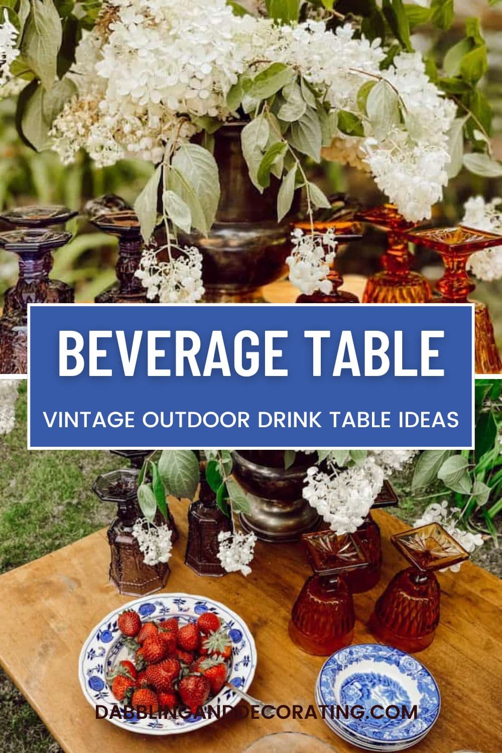 Small Drink Beverage Table Accent | Dabbling & Decorating