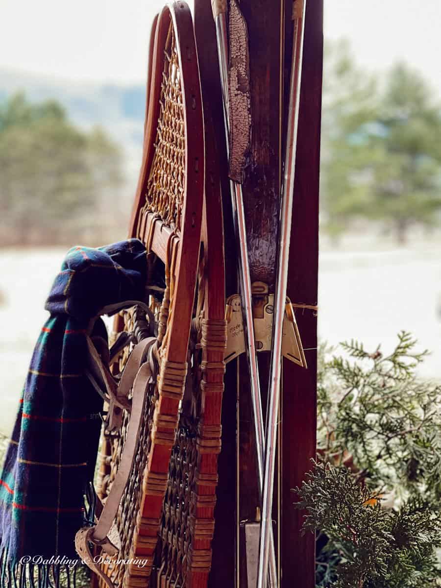 Ski Lodge Vintage Snowshoes Dabbling And Decorating