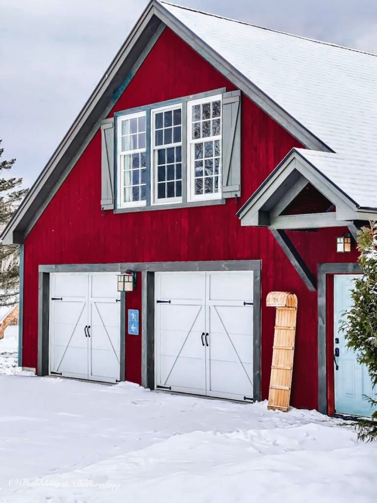 How to Decorate a Vintage Sled, A Simple Styling Tip with New England Charm