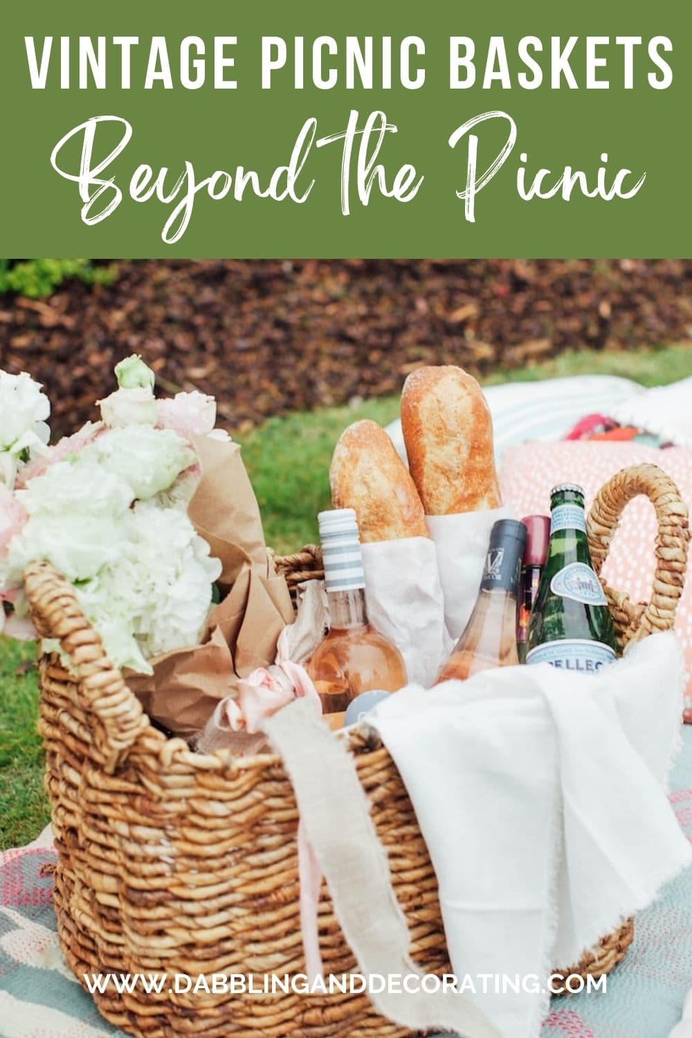 Vintage Picnic Baskets for Beyond the Picnic Ideas