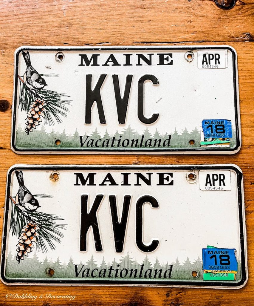 License Plate Decor Ideas: Two Easy DIY Projects Using Vintage Vanity ...
