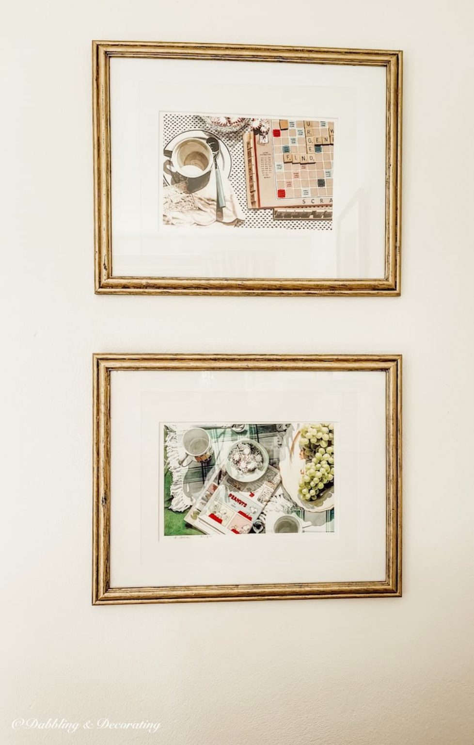 Black Frames to Antique Gold Frames with Annie Sloan