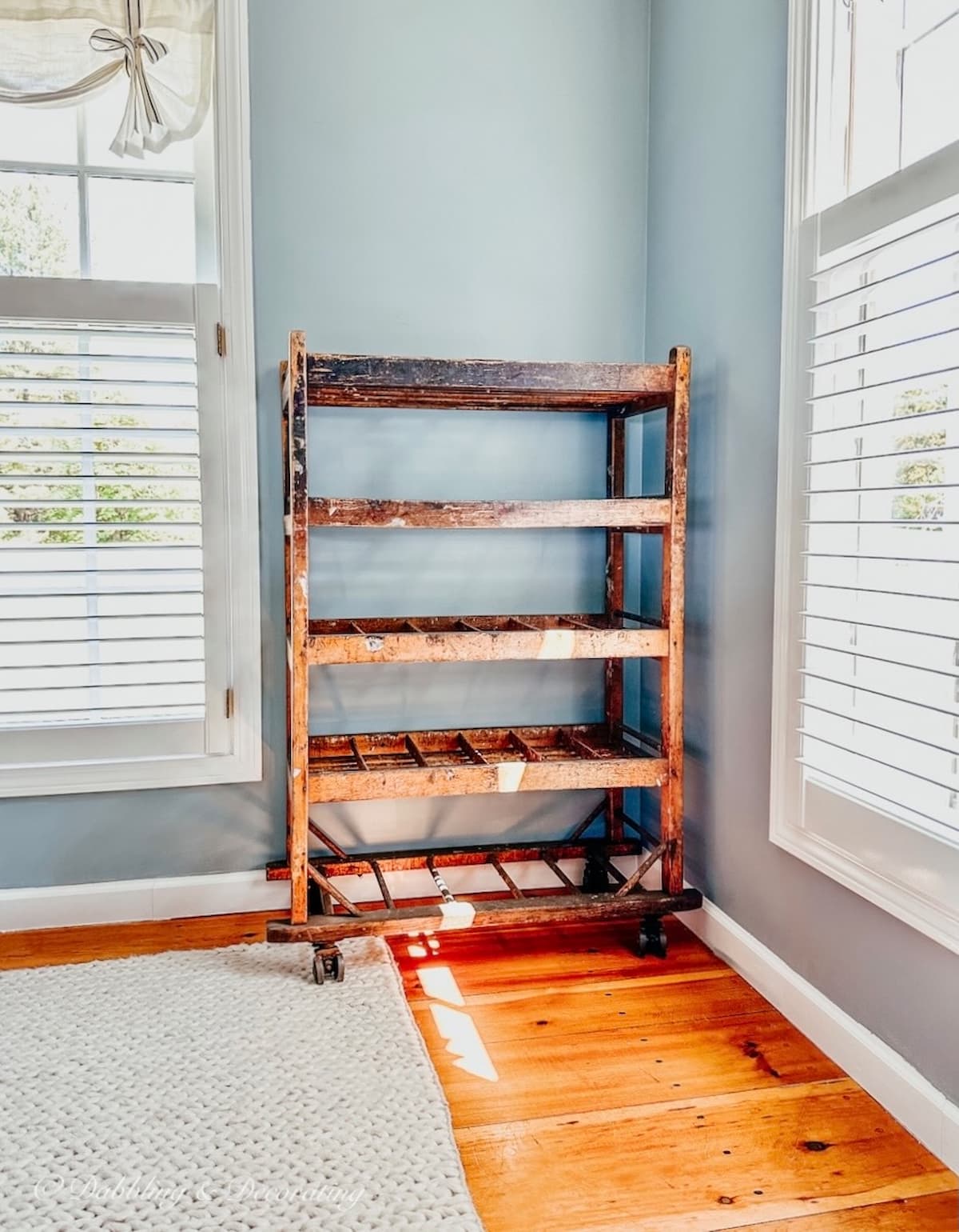 Styling Tip: How to Display Vintage Dishes in an Antique Cobbler’s Rack