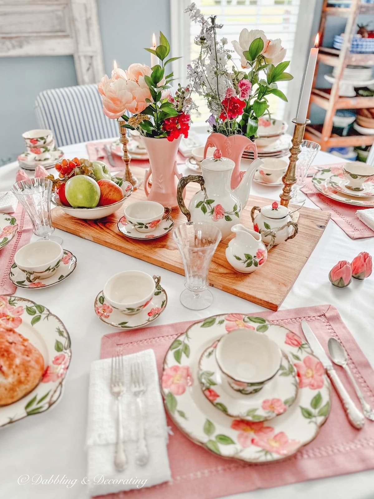 Desert Rose Table Setting Timeless Style | Dabbling & Decorating