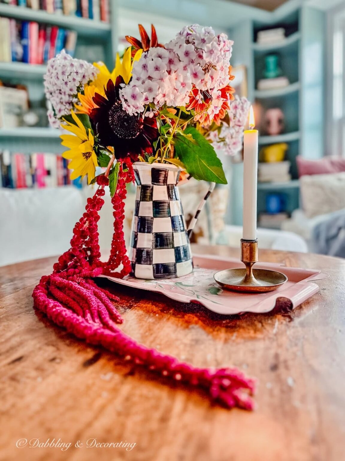 Vintage Fall Home Decor: Old Crate & White Hydrangeas