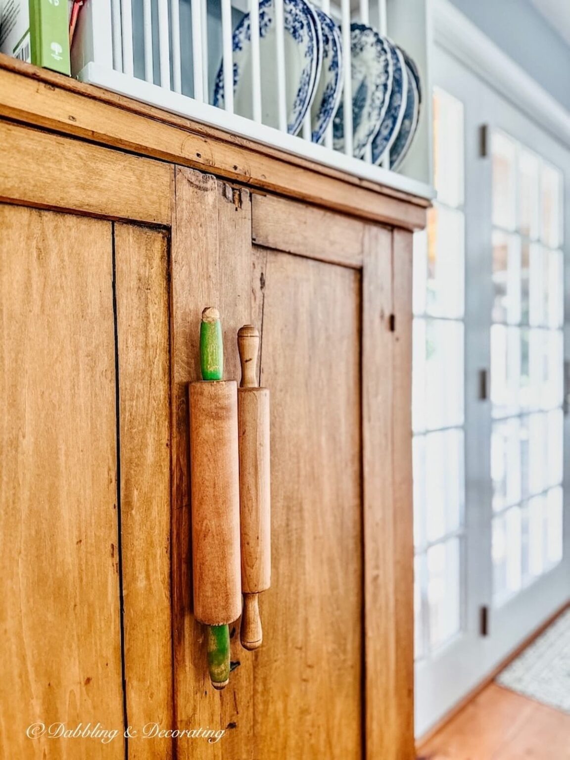 Vintage Rolling Pins: DIY Kitchen Cabinet Door Knobs