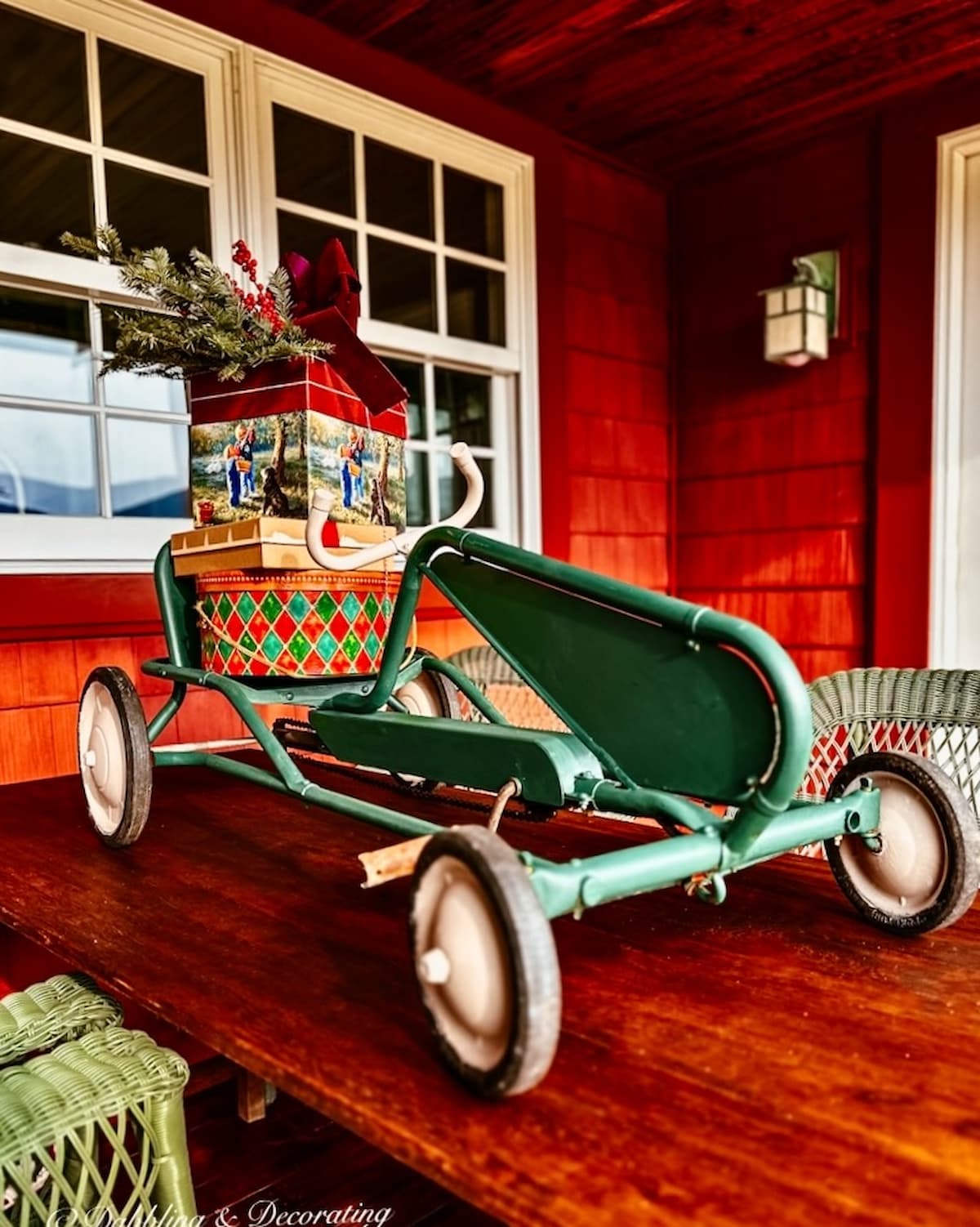 Vintage Pedal Go-Kart Christmas Decor Ideas from Porch to Table Kids ...