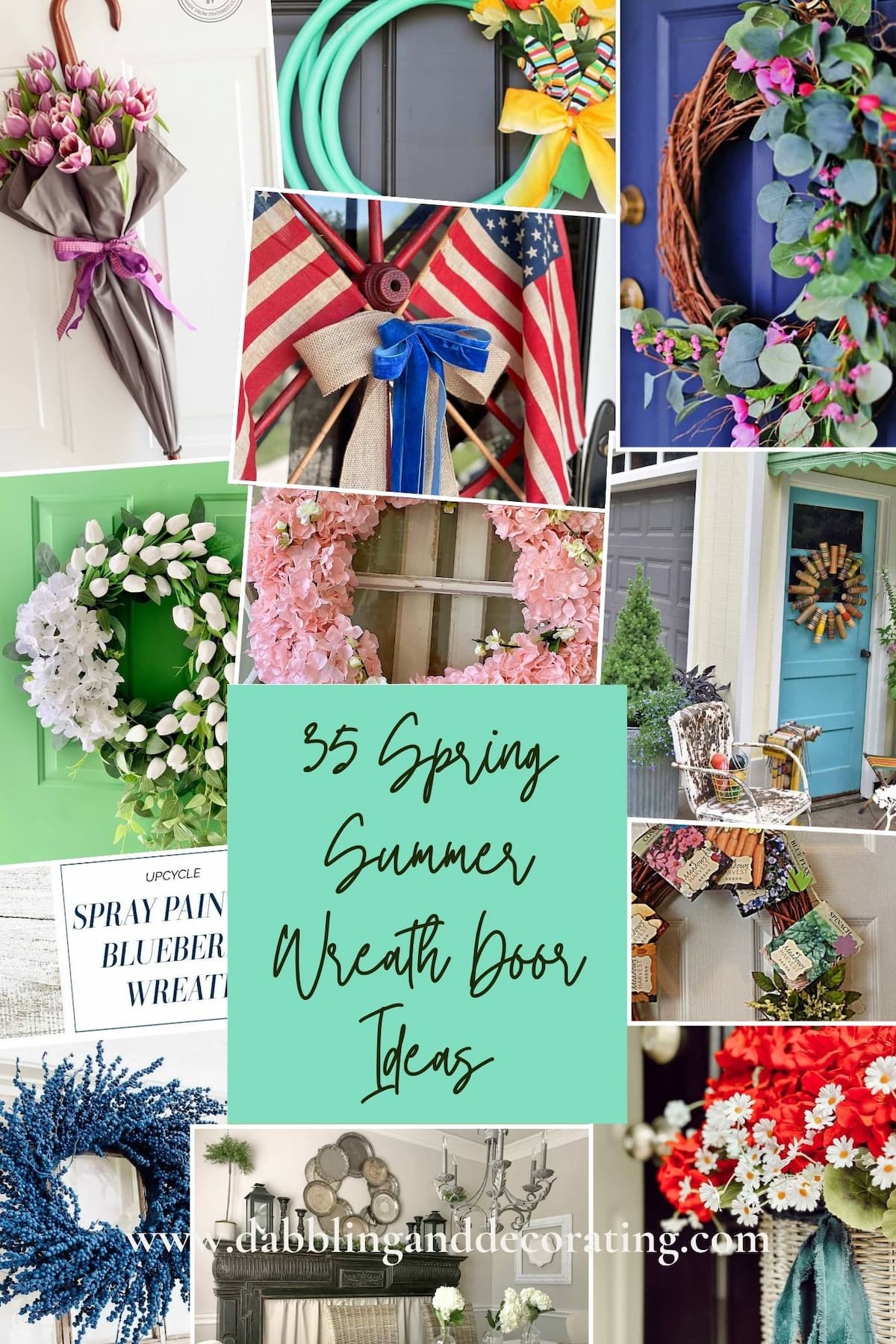 35 Front Door Wreath Ideas for Spring and Summer You’ll Want to Copy