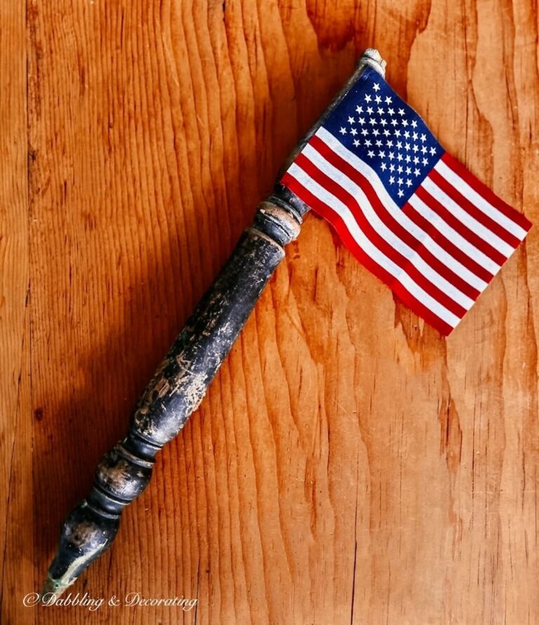 How to Make a Wooden American Flag with Vintage Spindles