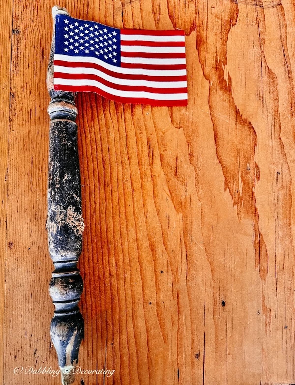 How to Make a Wooden American Flag with Vintage Spindles