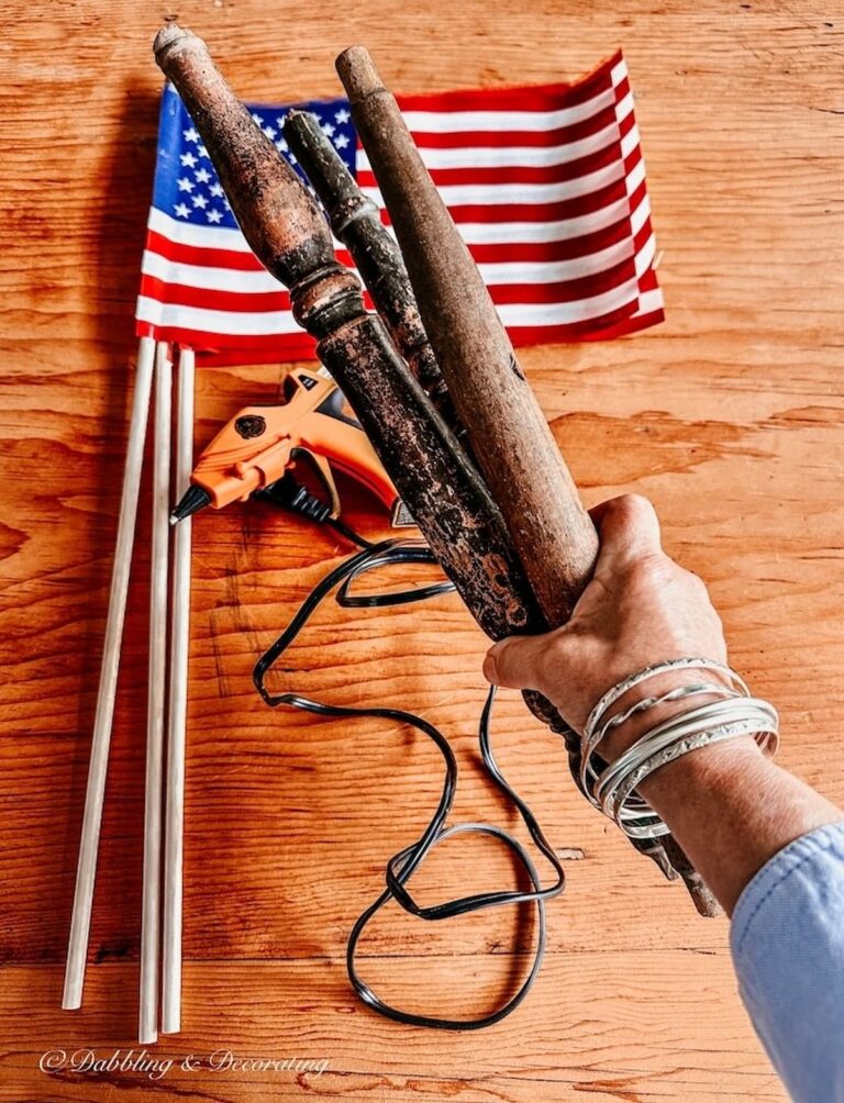 How to Make a Wooden American Flag with Vintage Spindles