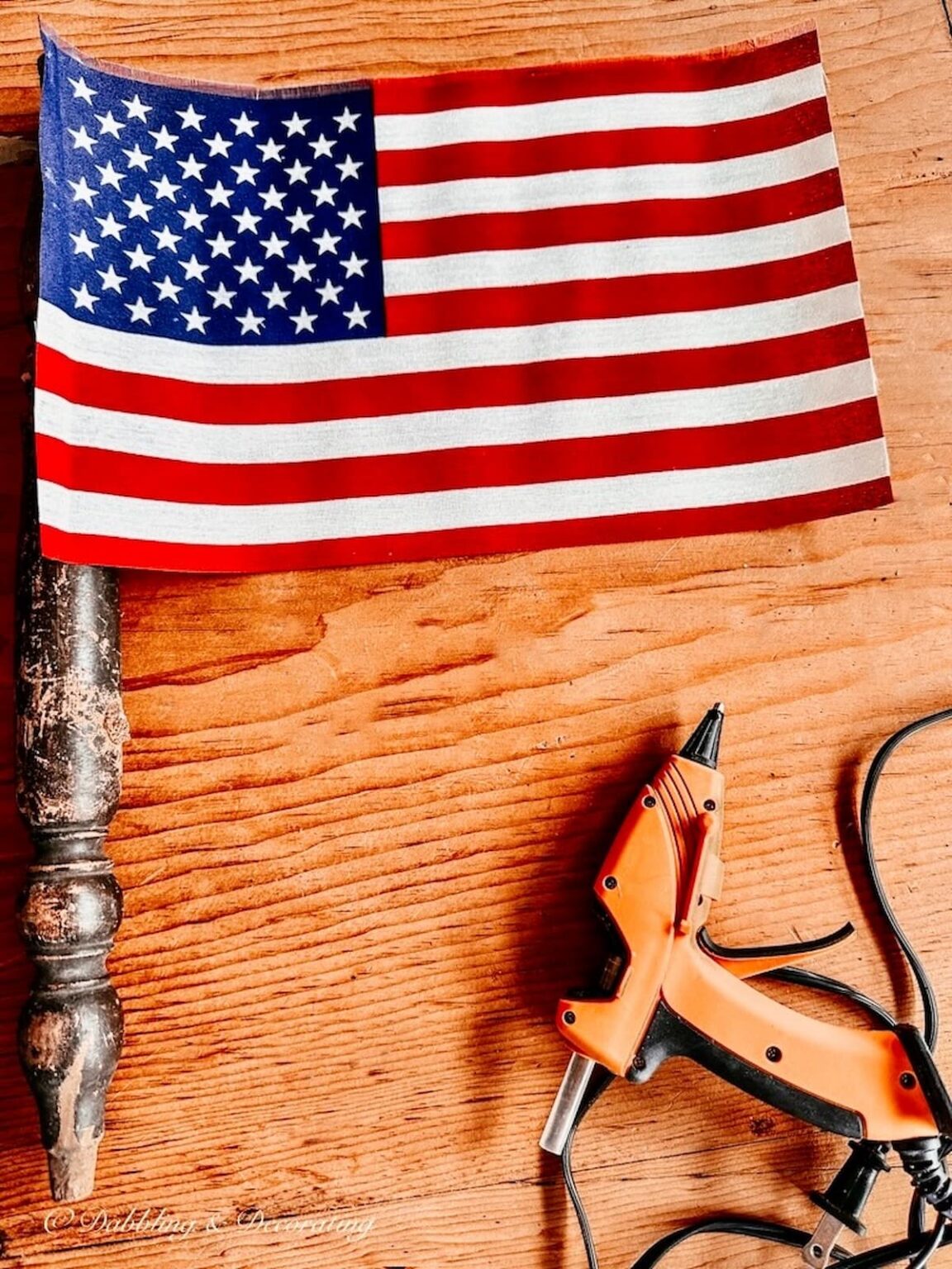How to Make a Wooden American Flag with Vintage Spindles
