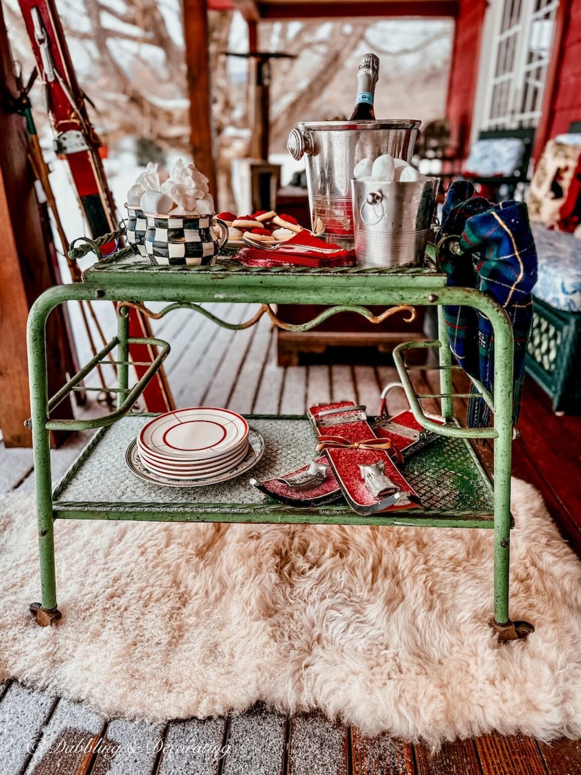 Vintage Bar Cart Ideas That Go Beyond Cocktails: Hot Cocoa, Tea, and ...